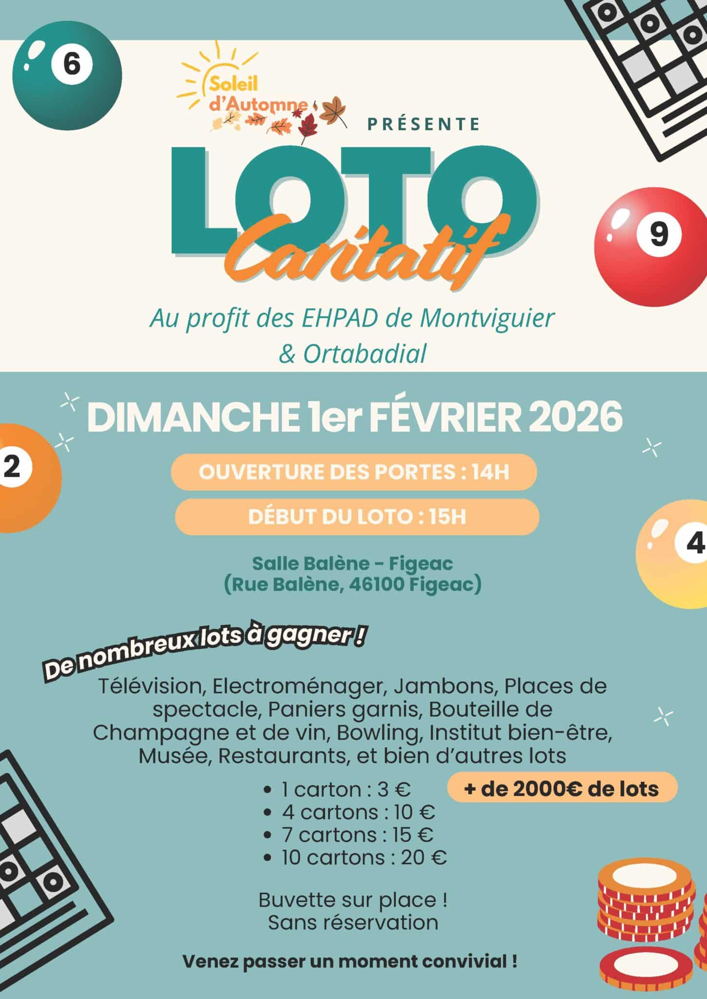 Loto caritatif - EHPAD Montviguier et Ortabadial - Ville de Figeac